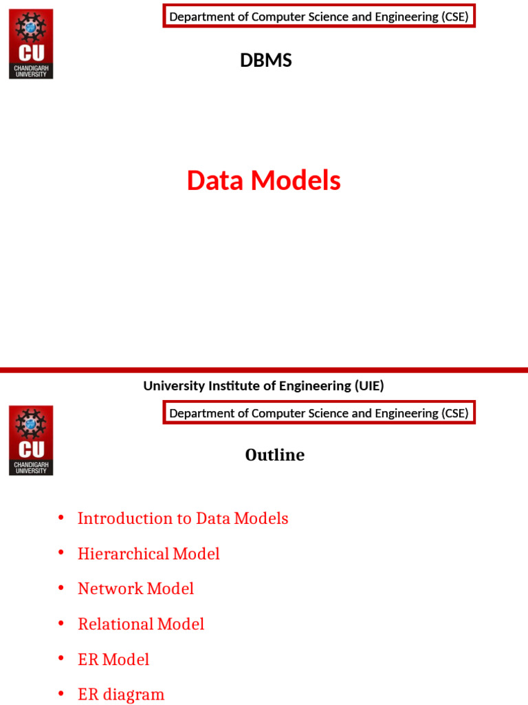 Chapter 1.2 - Data Models | PDF | Data Model | Databases