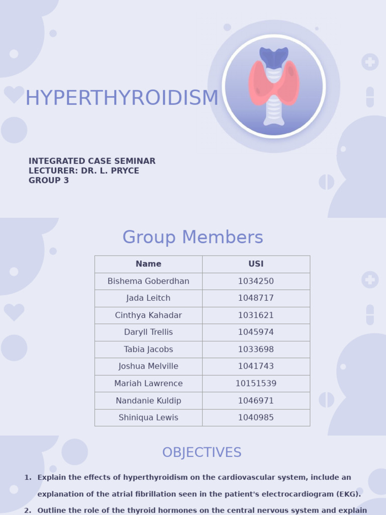 Hyperthyroidism Case Study Analysis | PDF | Hyperthyroidism | Thyroid