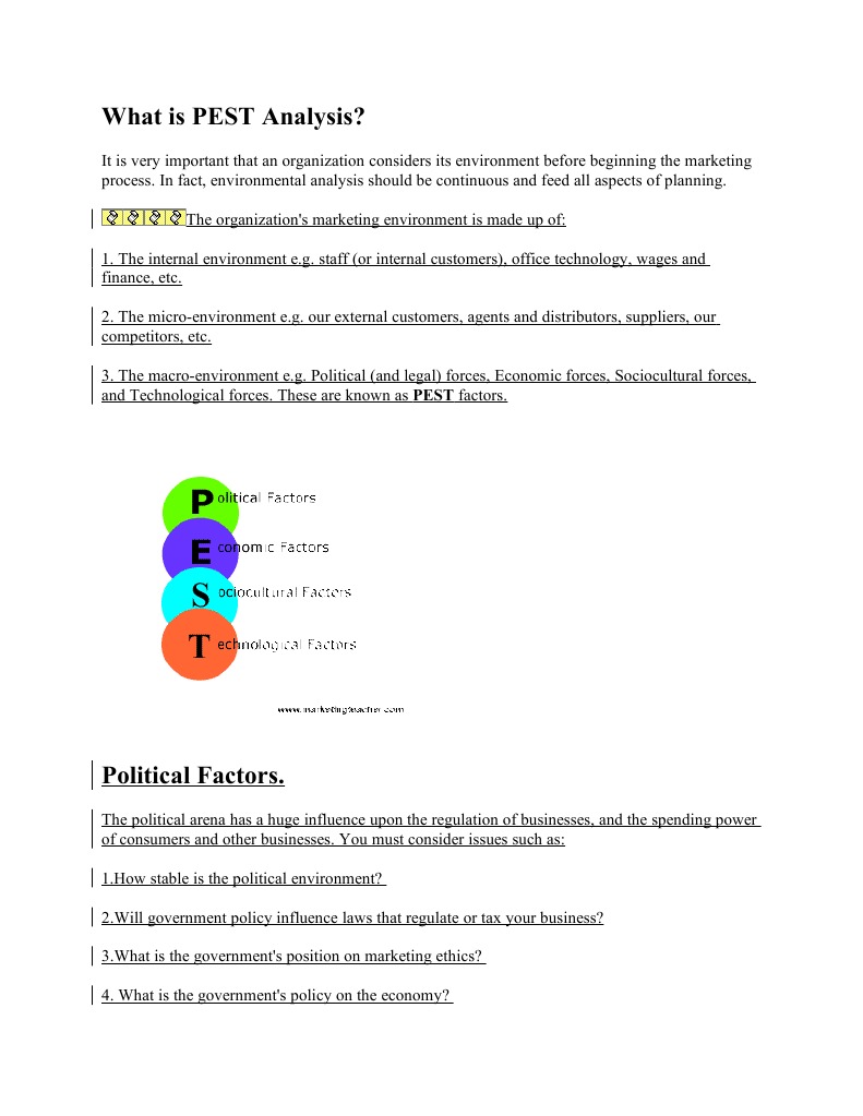 Understanding PEST Analysis Factors | PDF | Marketing | Economies