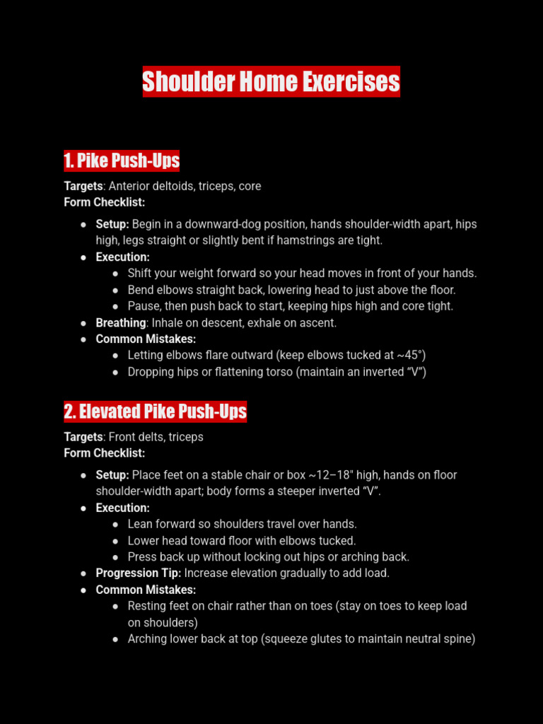 Effective Shoulder Home Exercises | PDF | Shoulder | Human Anatomy