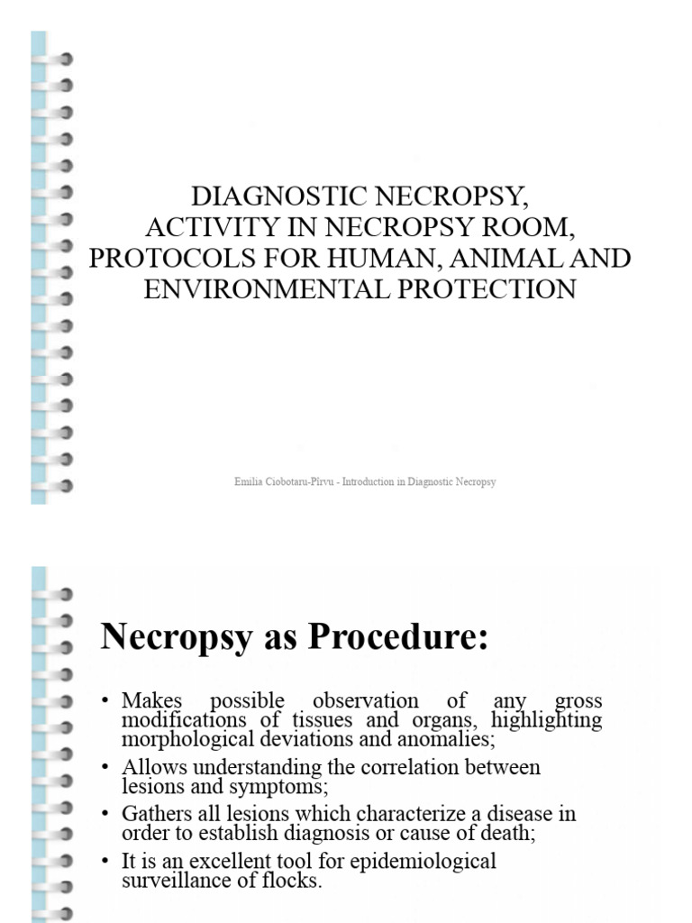 1 Diagnostic Necropsy Introduction PW | PDF | Compost | Decomposition
