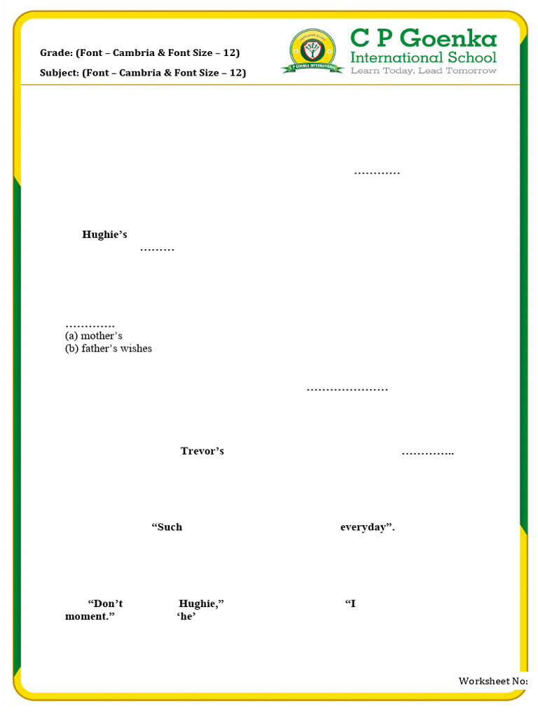 The Model Millionaire Worksheet Answers | PDF