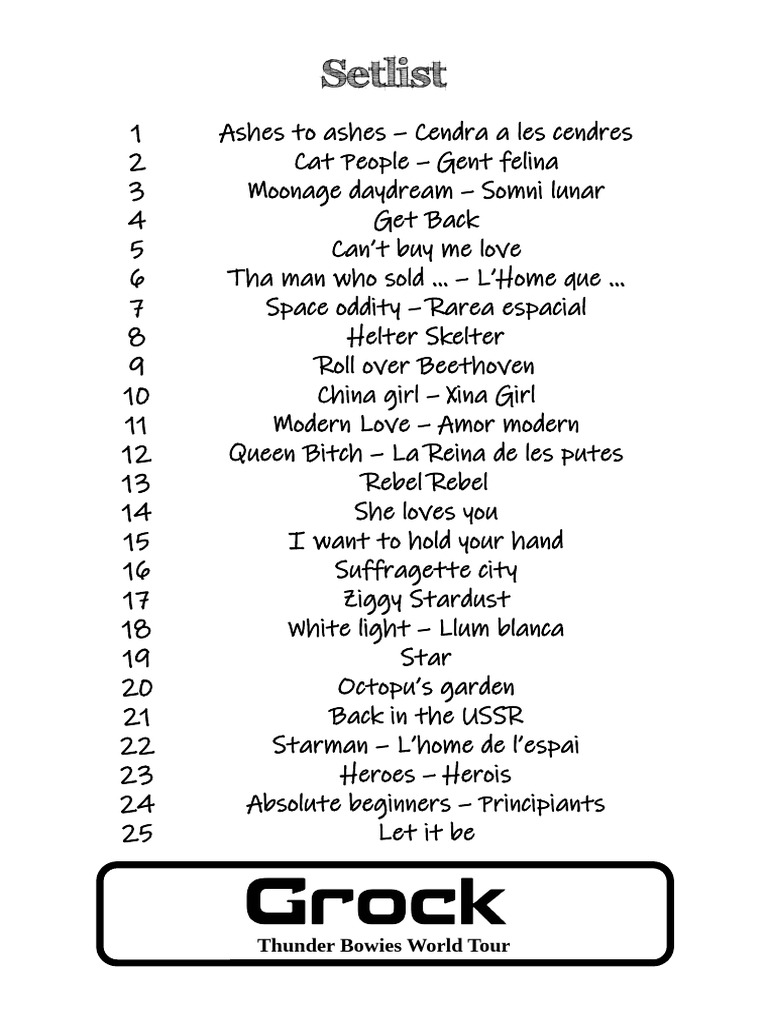Setlist | PDF
