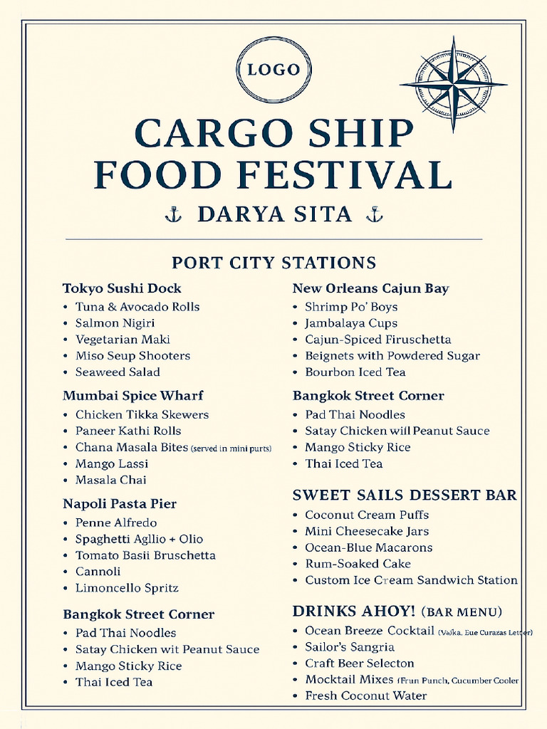 Darya Sita Food Festival Menu | PDF