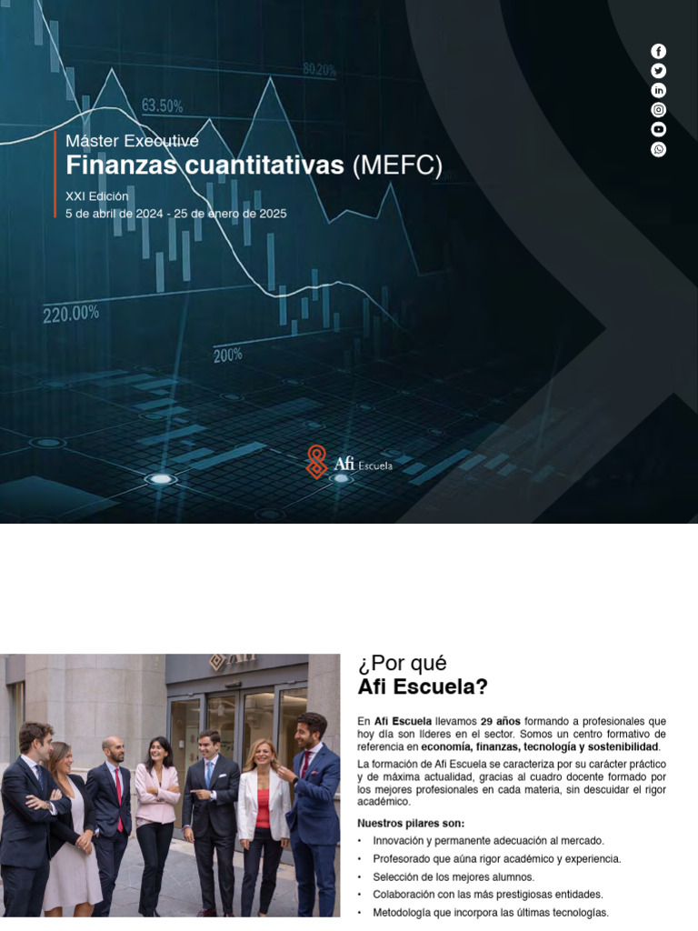 Master Executive Finanzas Cuantitativas | PDF | Aprendizaje automático ...
