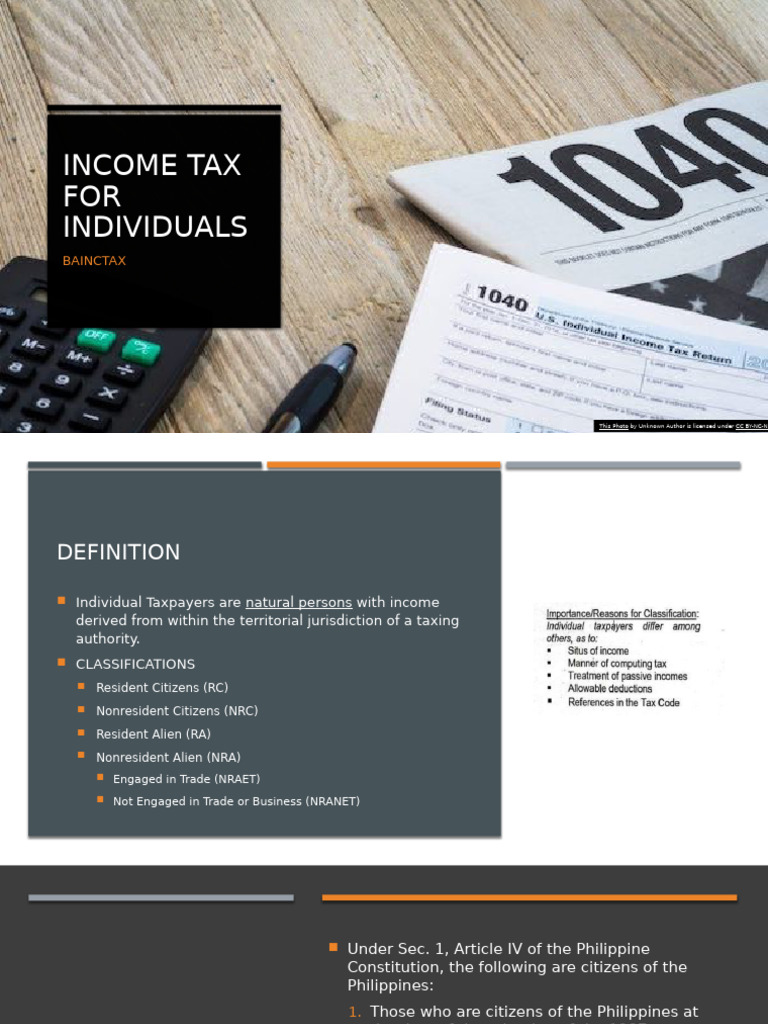 Philippine Income Tax Guide for Individuals | PDF | Capital Gains Tax ...