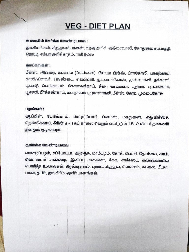 Food Chart Amma | PDF