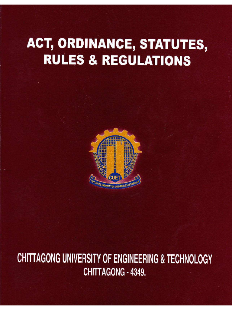 Ordinance-CUET (Red Book) | PDF