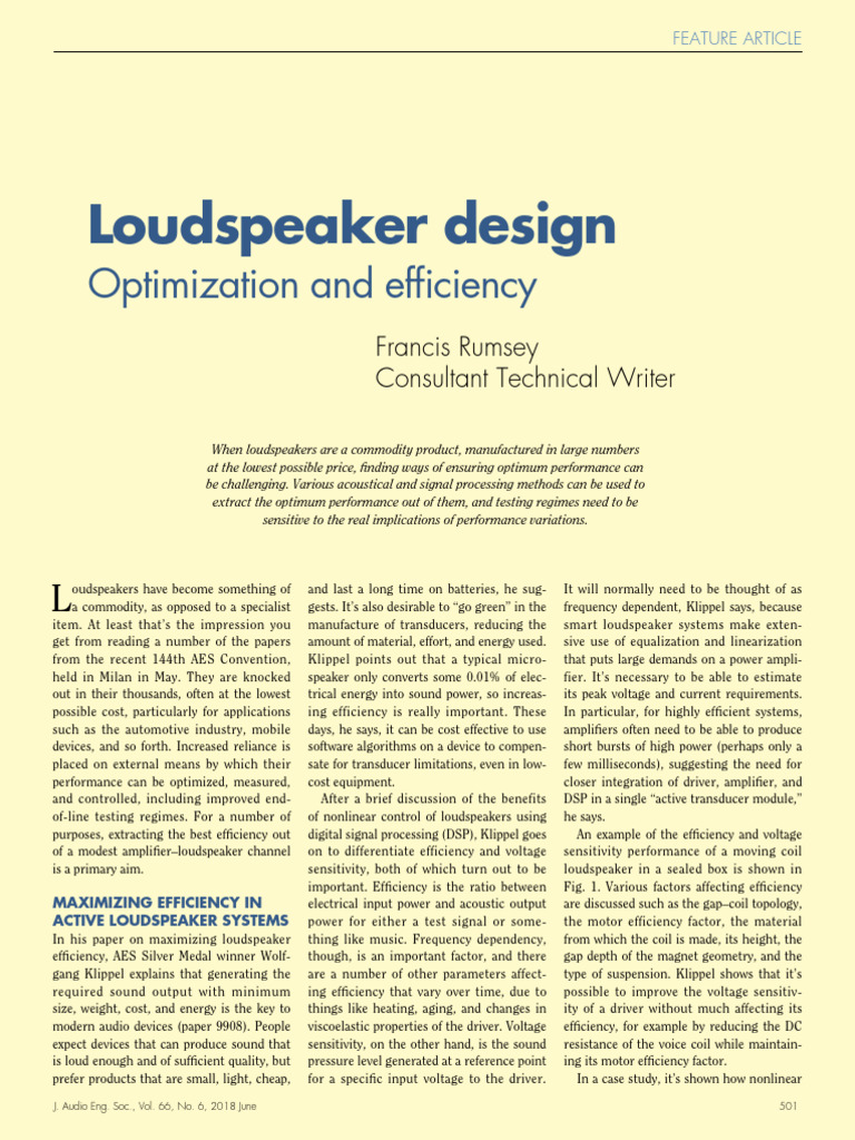 Maximizing Loudspeaker Efficiency | PDF | Loudspeaker | Amplifier