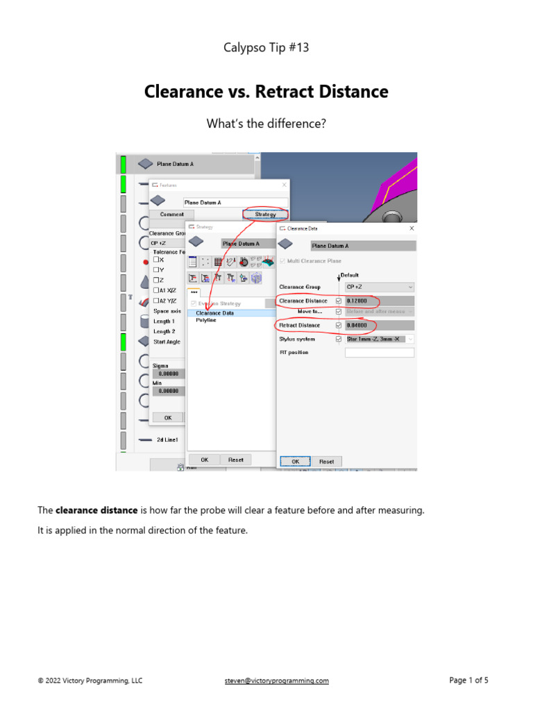 Clearance vs. Retract Distance Explained | PDF | Applied And ...