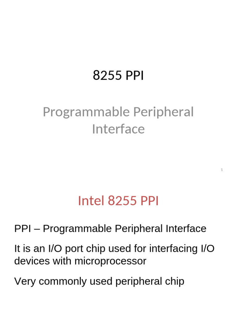 8255 Ppi | PDF | Computer Data | Digital Technology