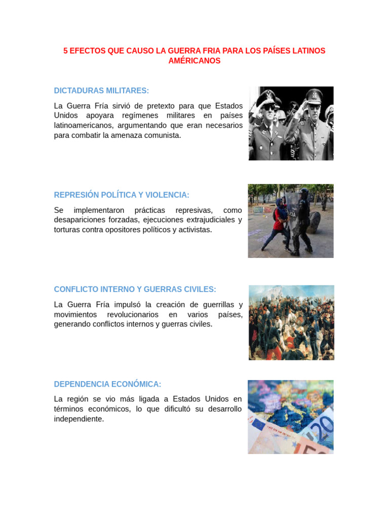 5 Efectos Que Causo La Guerra Fria para Los Países Latinos Américanos | PDF