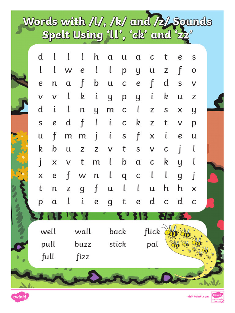 Year 1 Term 1A Week 2 Word Search | PDF