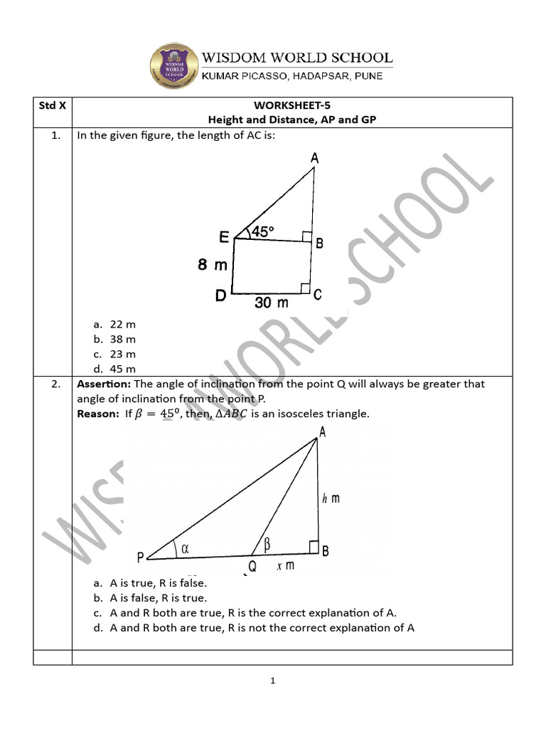 Worksheet 5ap, GP, Trigc7d399j9c8 | PDF | Elementary Geometry ...