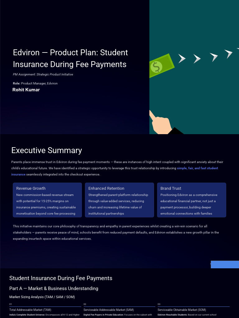 Edviron - Product Plan - Student Insurance During Fee Payments | PDF ...