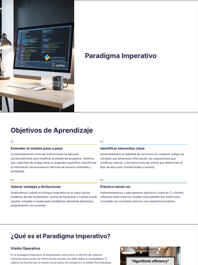 Paradigma Imperativo | PDF | Lenguaje de programación | Paradigmas de programación