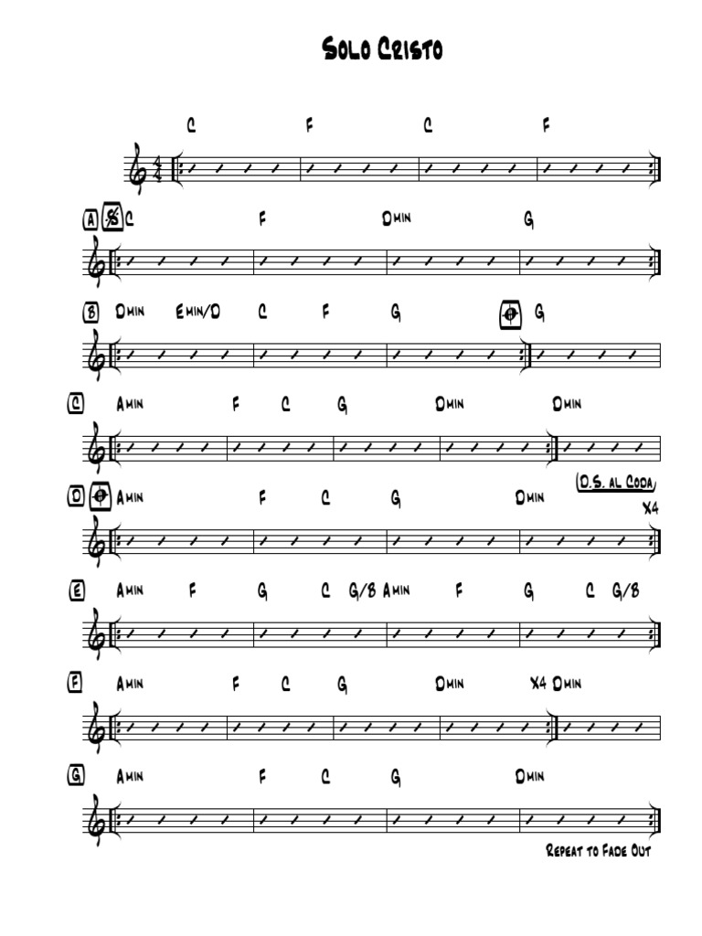 Solo Cristo - C (Chart) | PDF
