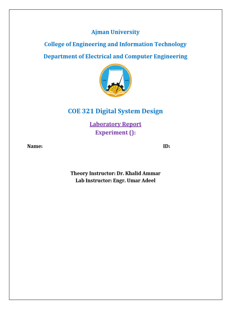 Nexys4 FPGA Digital System Lab Report | PDF | Vhdl | Field Programmable ...