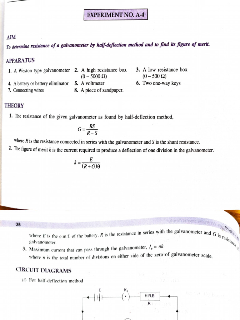 Exp 3 Half Deflection Method | PDF | Electricity | Electrical Engineering