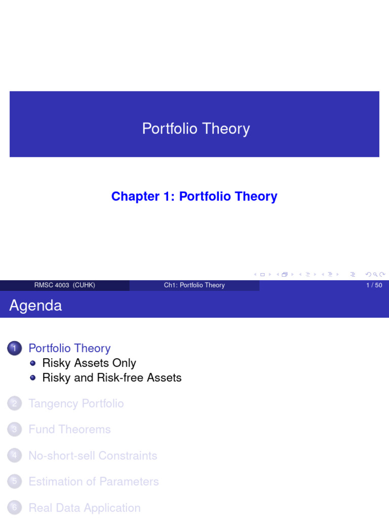 Understanding Portfolio Theory Concepts | PDF | Modern Portfolio Theory ...