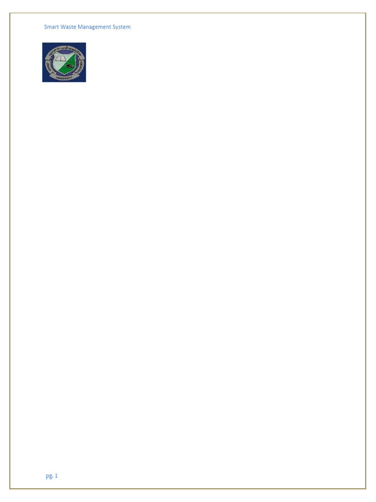 Smart Waste Management System - Final Report | PDF | Waste Management ...