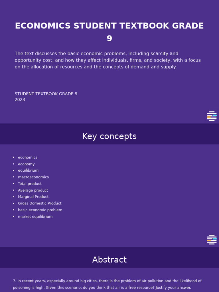 Grade 9 Economics Student Textbook | PDF | Economics | Money