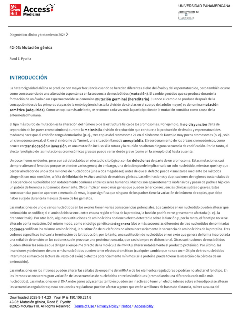 42-03 - Mutación Génica | PDF | Mutación | Gene