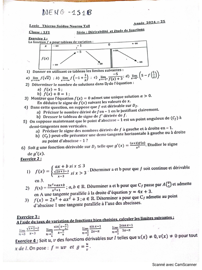Série Maths 1S1 | PDF