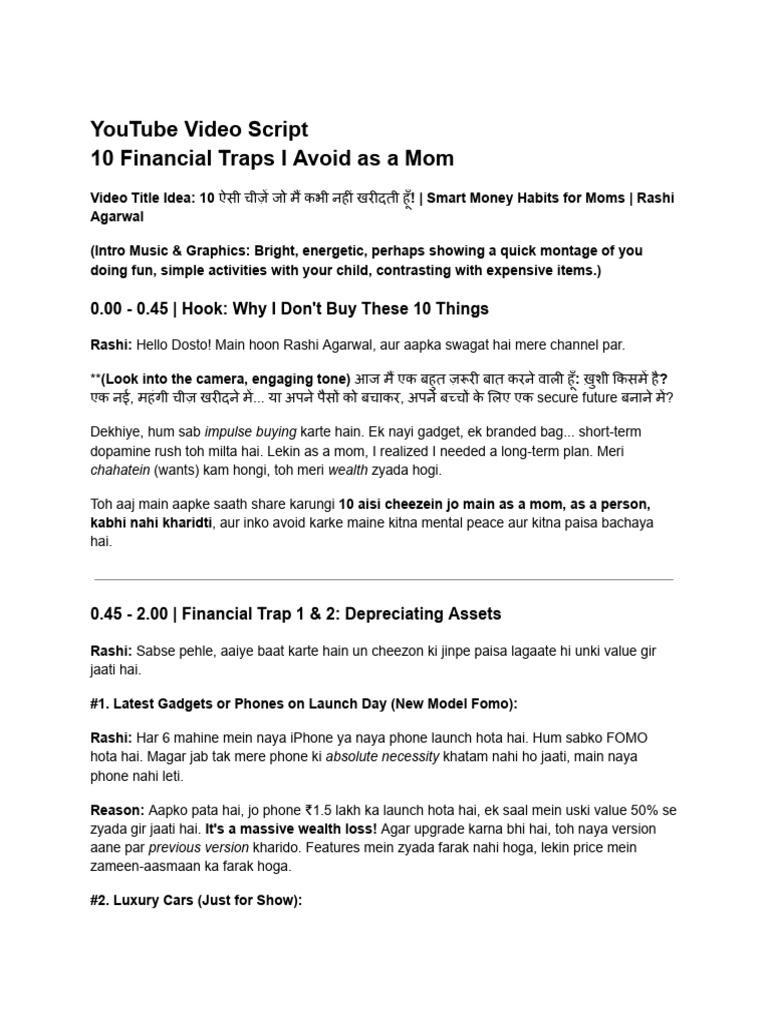 YouTube Video Script | PDF