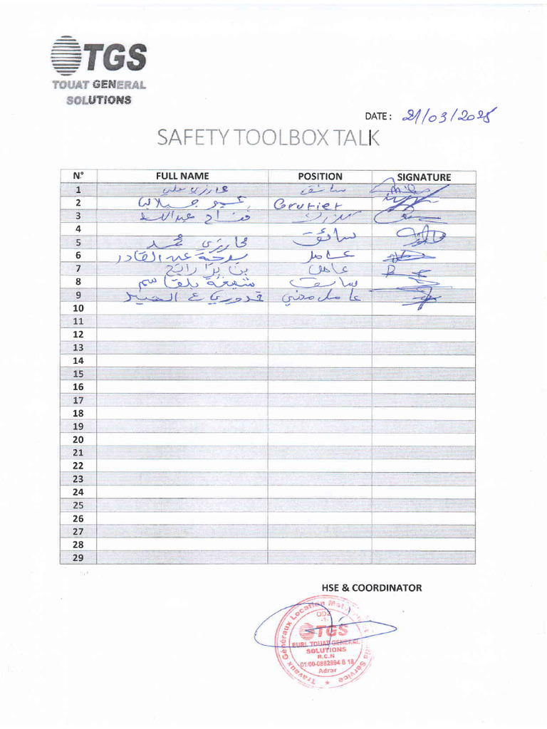 TBT 21-03-2025 Housekeeping in The Workplace | PDF | Housekeeping | Safety