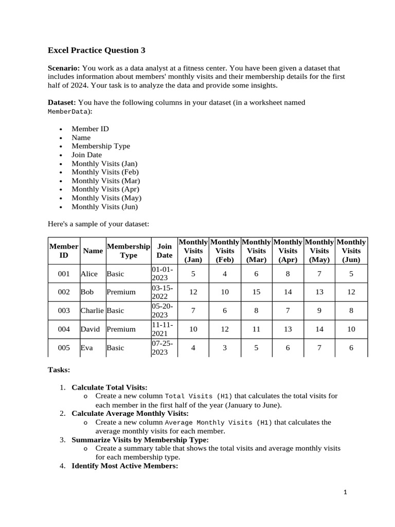 Excel Practice Question 3-5 | PDF | Microsoft Excel | Worksheet