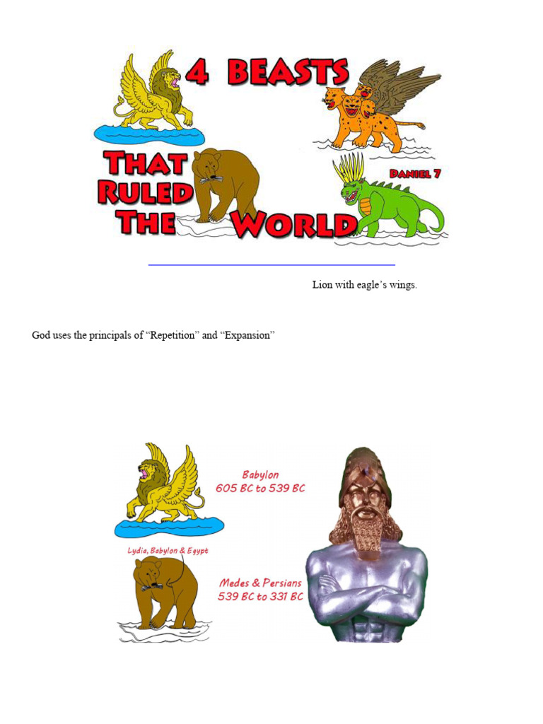 008 Four Beasts That Ruled The World-1 | PDF | Book Of Daniel