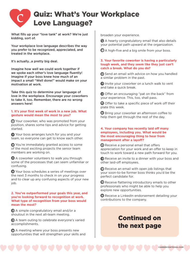 Your Workplace Love Language | PDF