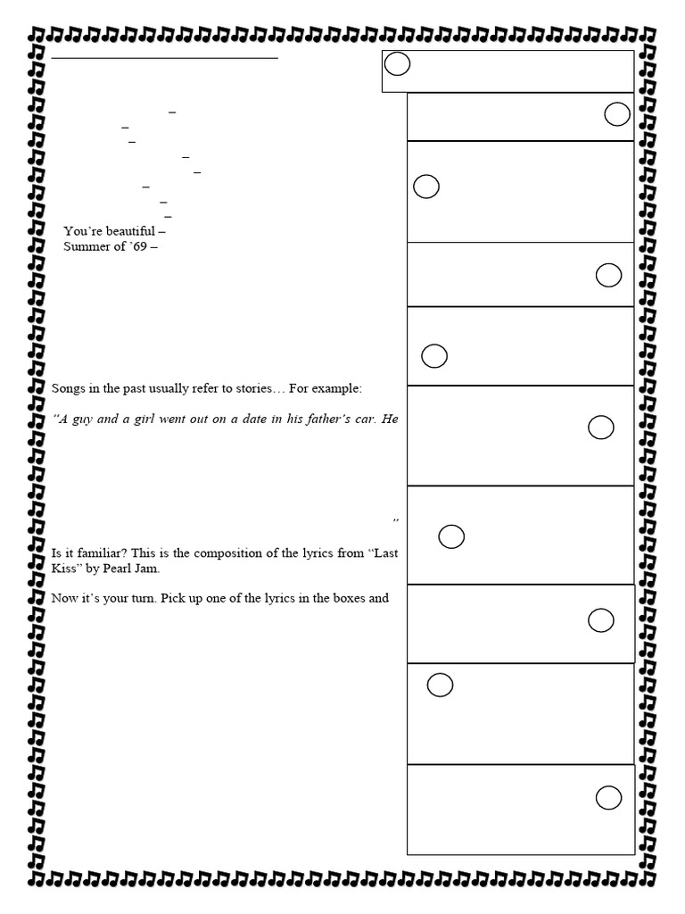 Grammar Through Songs: Past Simple | PDF