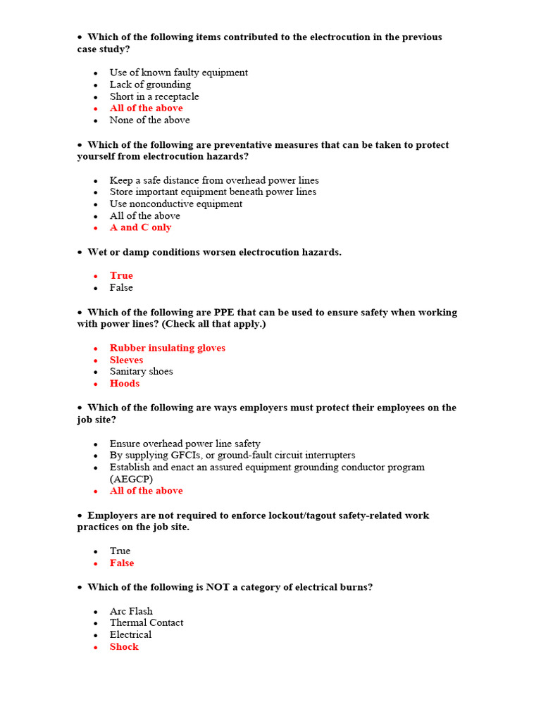 Electrocution Hazard Prevention Guide | PDF