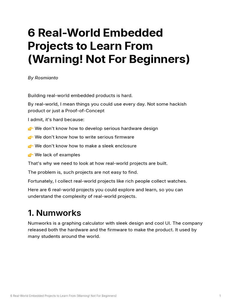 6 Advanced Embedded Projects to Explore | PDF | Embedded System | Computing