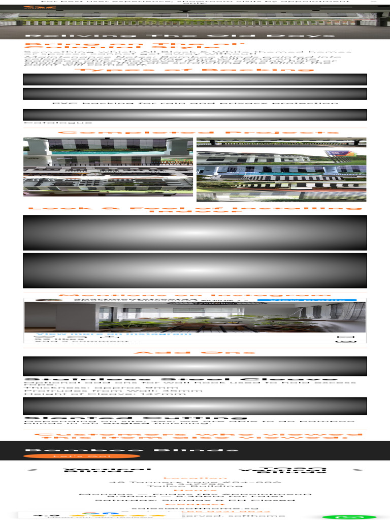 Black & White Bamboo Blinds | PDF