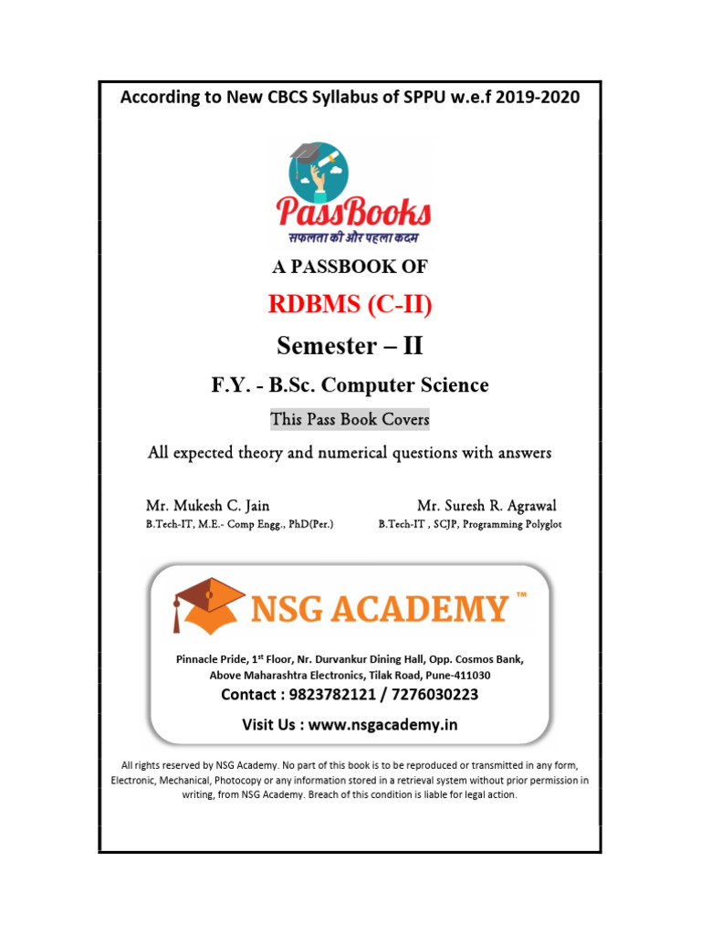 Rdbms Fybcs Unit 5 | PDF