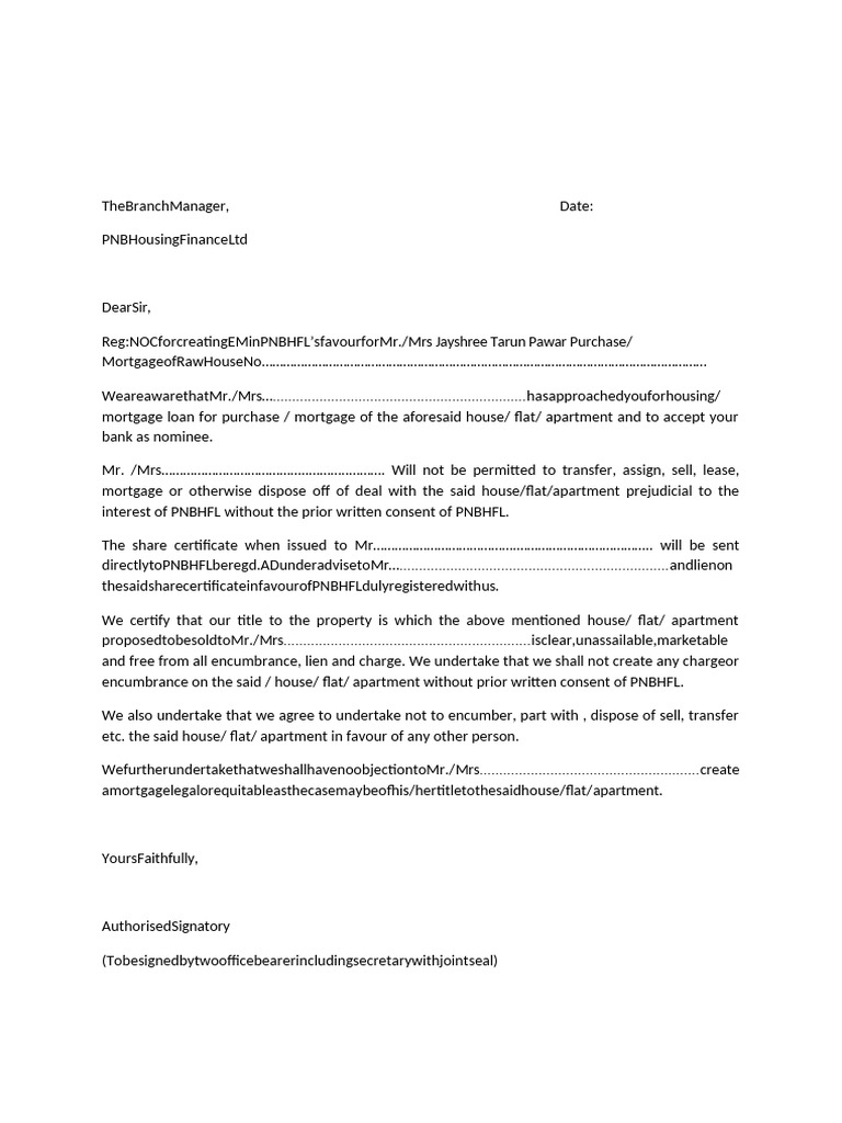 Society Noc Format - Legal - 240320 - 170500 | PDF