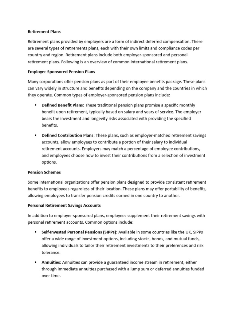 Retirement Plan | PDF