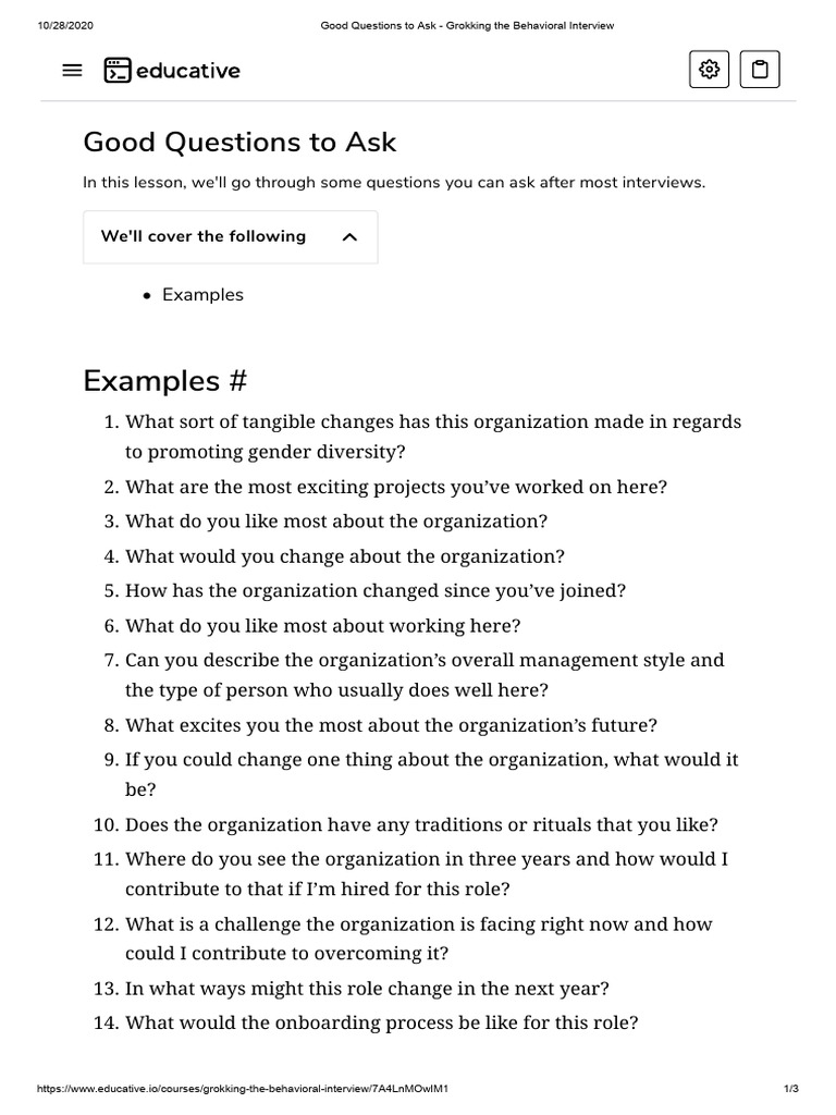 Key Questions for Behavioral Interviews | PDF | Chess | Chess Theory