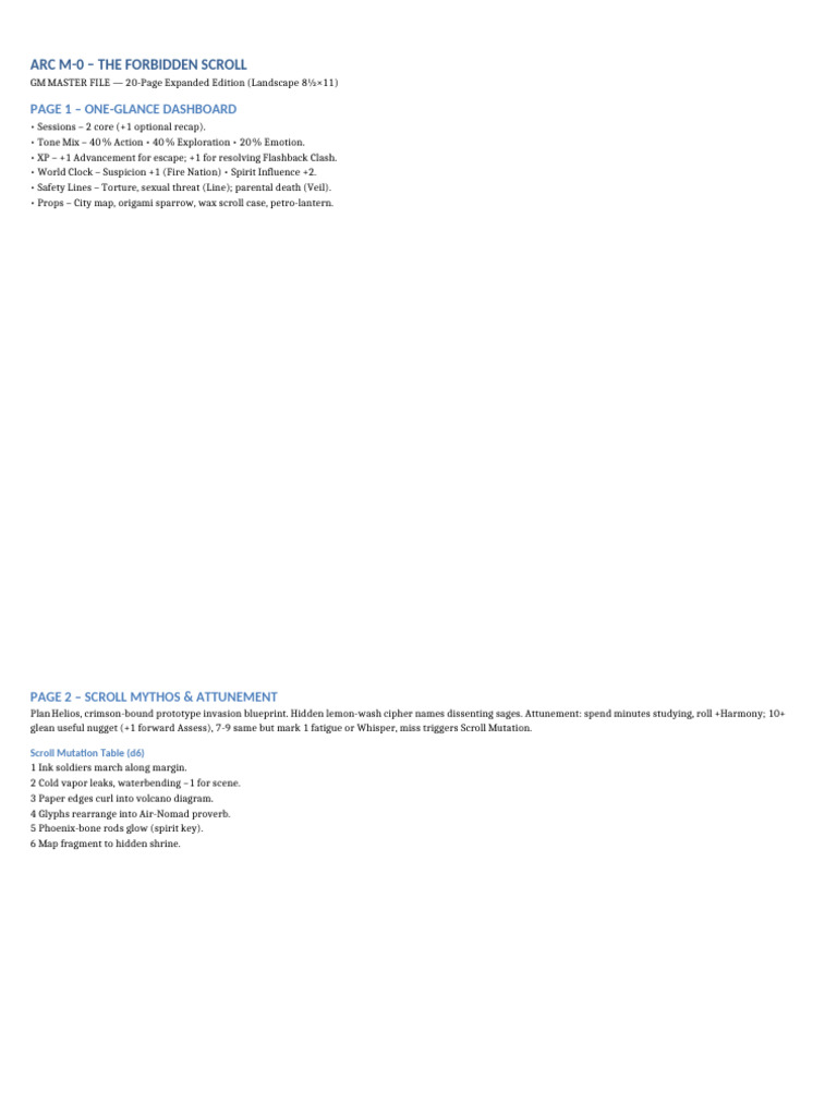 Forbidden Scroll Sample | PDF