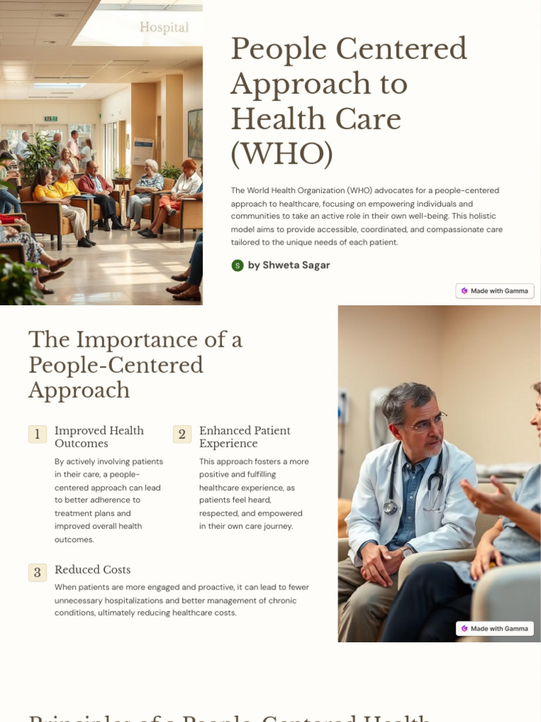 People Centred Approach in HC | PDF | Caregiver | Health Care