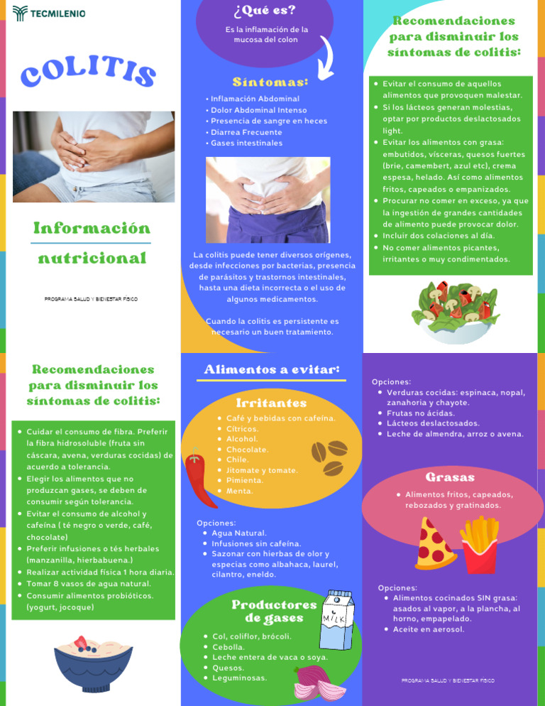 Guía para Manejar la Colitis Dieta y Síntomas | PDF | Alimentos ...