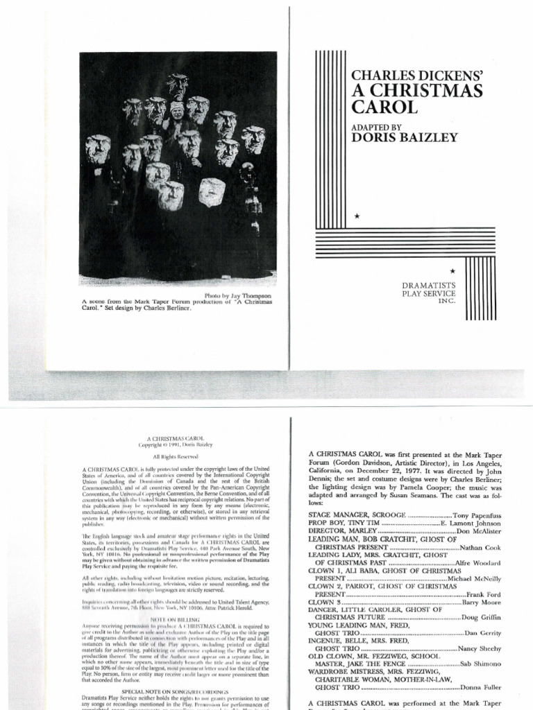 A Christmas Carol Adapted by Doris Baizley | PDF