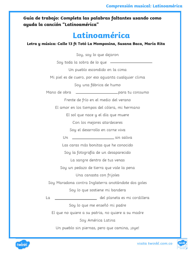 Sa L 1726155303 Cancion Latinoamerica Calle 13 Interpretacion ...