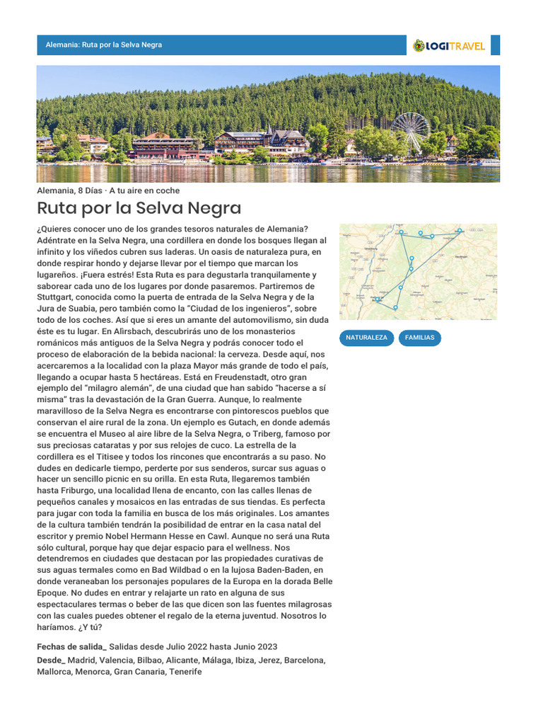 Ruta de 8 Días por la Selva Negra | PDF