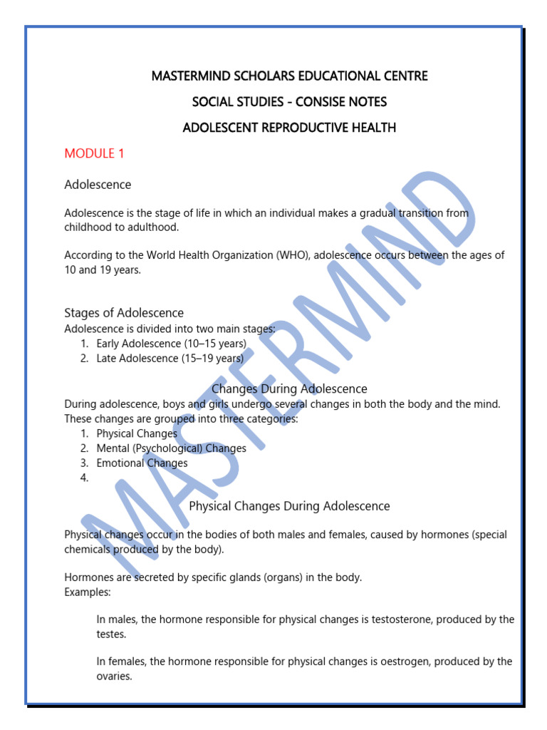 Social Studies Jhs Adolescent | PDF | Adolescence | Puberty