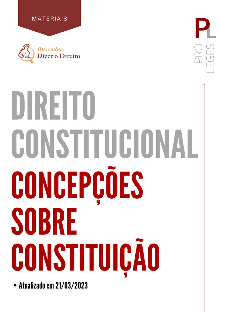 Concepções de Constituição no Direito | PDF | Constituição | Lei ...