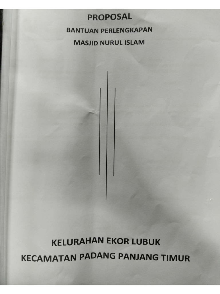 Proposal - Masjid Nurul Islam | PDF